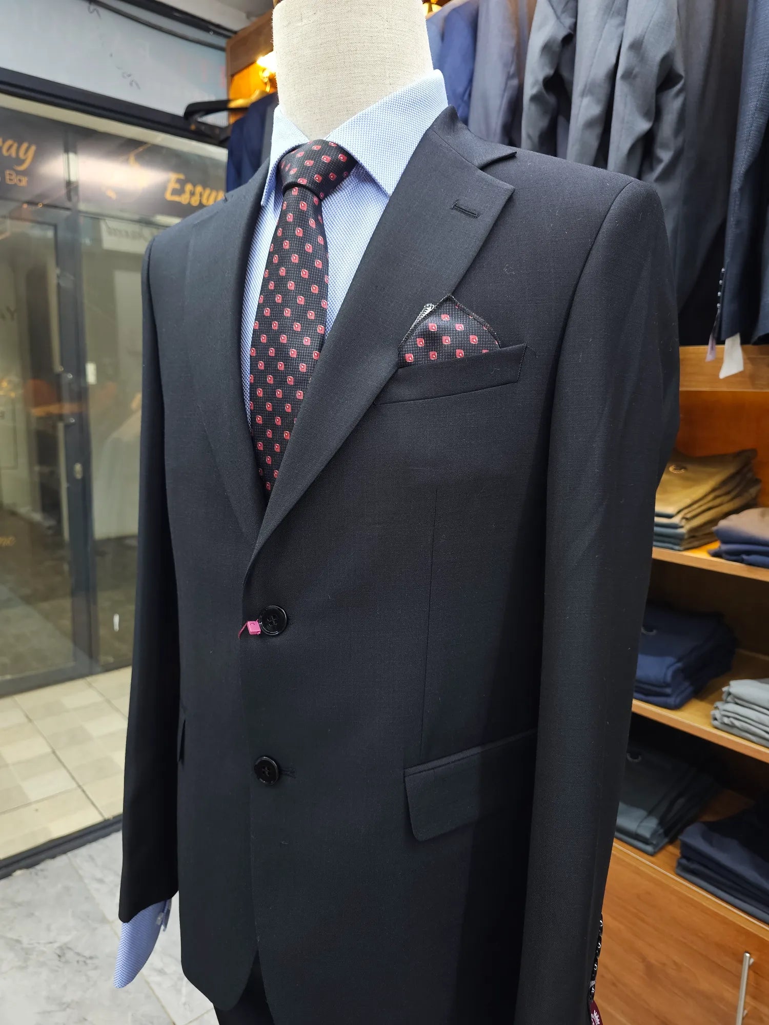Classic Black Two-Piece Suit - Premium Men's Wool Suit | Infynite Kenya