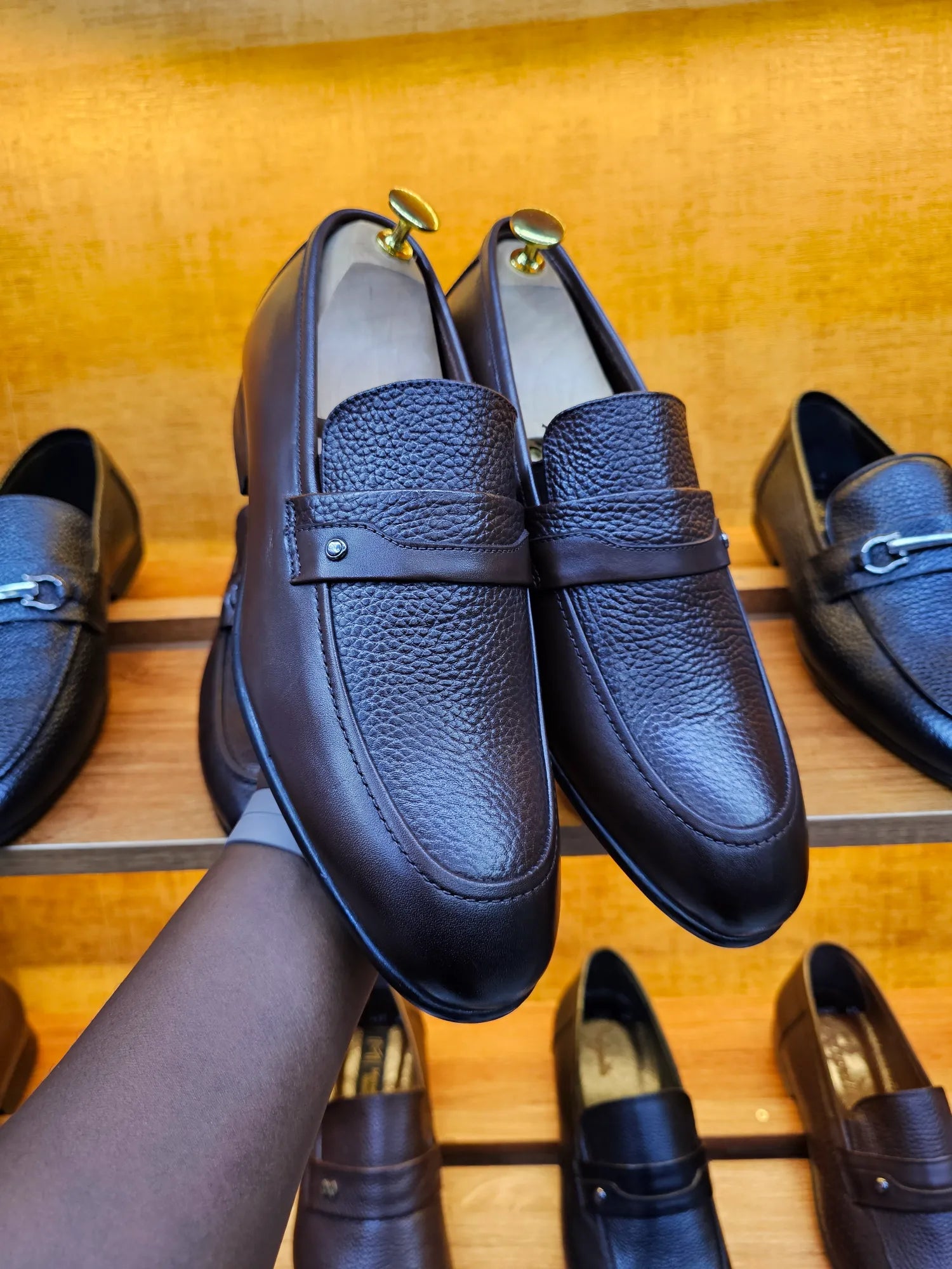 Prestige Leather Loafers - Premium Men's Slip-On Shoes | Infynite